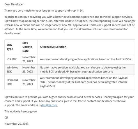 DJI Ne Propose Plus De SDK Pour Les Appareils IOS Ni Pour Windows Helicomicro