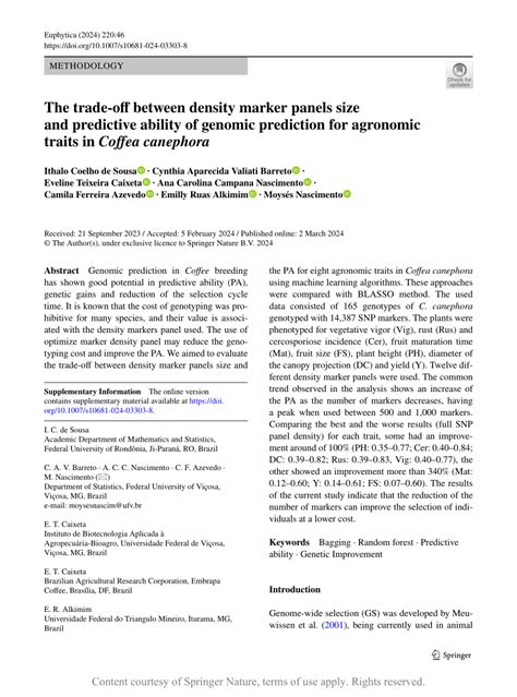 The Trade Off Between Density Marker Panels Size And Predictive Ability Of Genomic Prediction