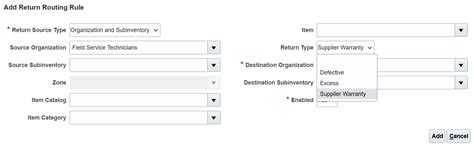consider the supplier warranty when routing returns