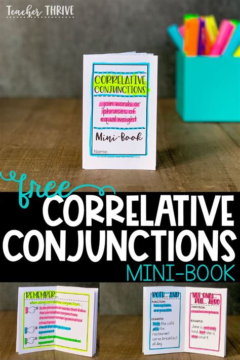 Teaching Correlative Conjunctions Teacher Thrive Correlative Conjunctions Teaching
