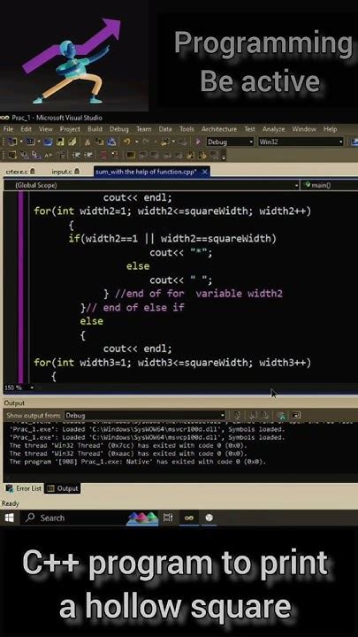 C Program To Print A Hollow Square Pattern Programming Coding
