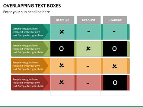 overlapping text boxes powerpoint template sketchbubble