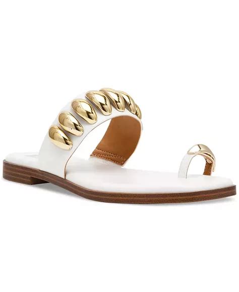 Dv Dolce Vita Moon Embellished Gold Toe Ring Flat Sandals Macys