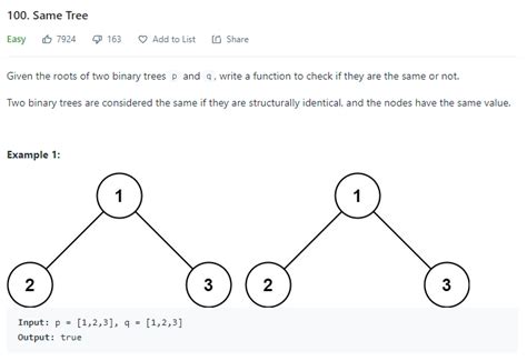 Daily LeetCode Challenge Same Tree