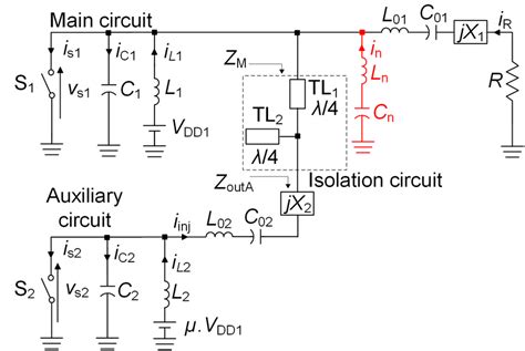 Class E M F N Pa Topology With An Isolation Circuit And A Finite Download Scientific Diagram