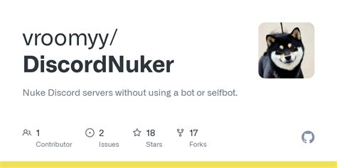github vroomyy discordnuker nuke discord servers without using a bot