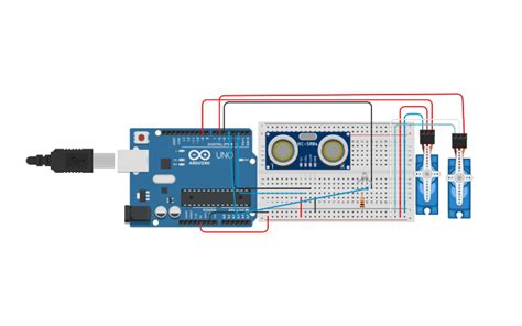 Circuit Design Servomotor Tinkercad