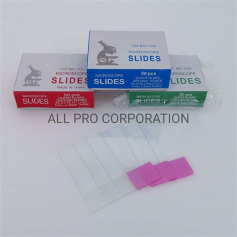 72pcs Printed Microscope Slides With Cut Edge 72pcs Microscope Slides