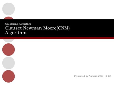 Research Clauset Newman Moore Cnm Algorithm