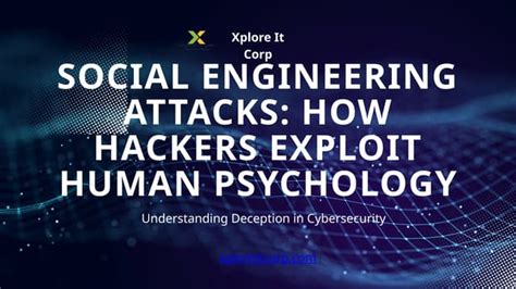 social engineering attacks how hackers exploit human psychology pptx