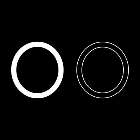 Omicron Greek Symbol Small Letter Lowercase Font Icon Outline Set White Color Vector