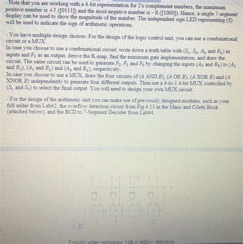 solved exercise 1 design a simple 4 bit alu design and