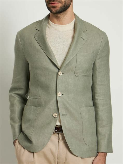 Brunello Cucinelli Single Breast Linen Blend Jacket Brunello Cucinelli