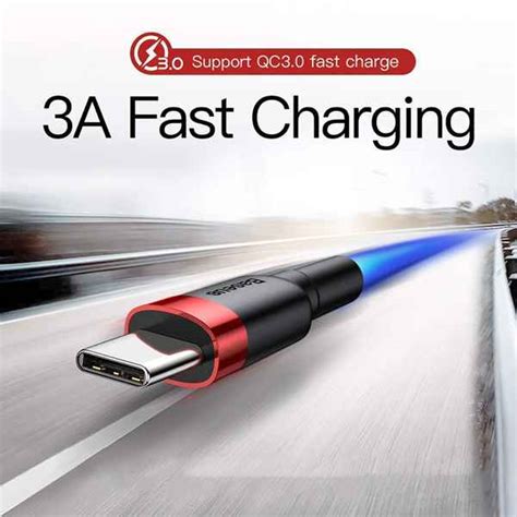 کابل تبدیل USB به USB-C باسئوس مدل CATKLF-B91 Cafule طول 1 متر