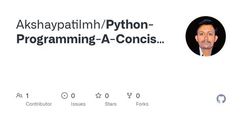 github akshaypatilmh python programming a concise introduction