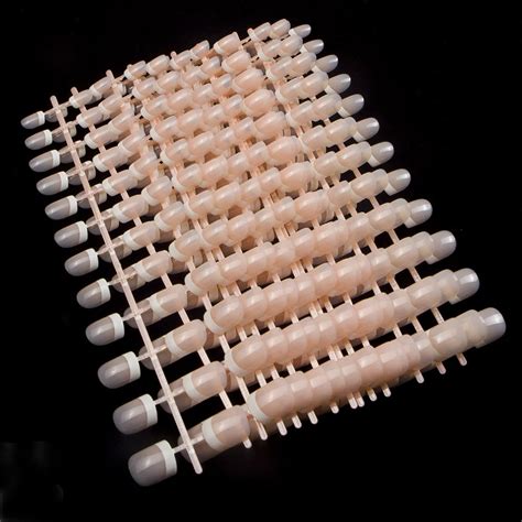 10 комплектов в партии обнаженные французские акриловые ногти круглые короткие квадратные