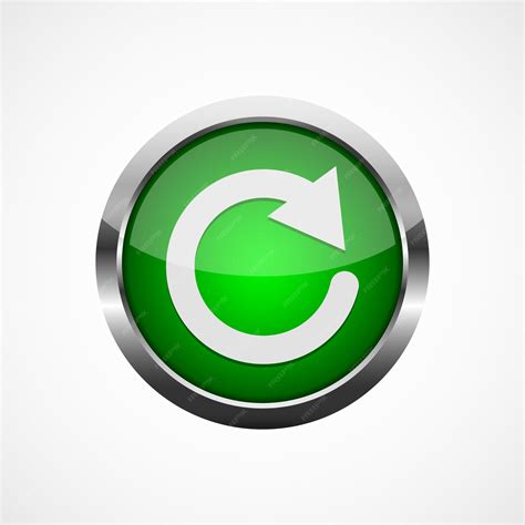 Premium Vector Green Refresh Button Vector Illustration