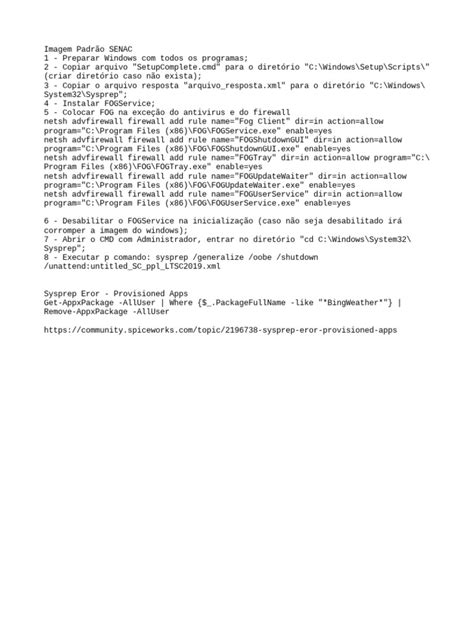 Comando Sysprep Pdf