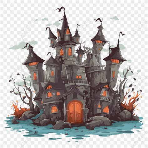 유령의 성 벡터만화클립 아트상표 Png 일러스트 무료 다운로드 Lovepik