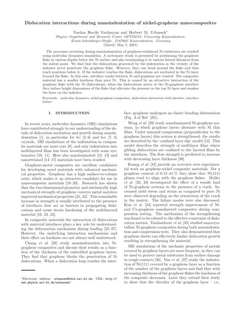 pdf dislocation interactions during nanoindentation of nickel