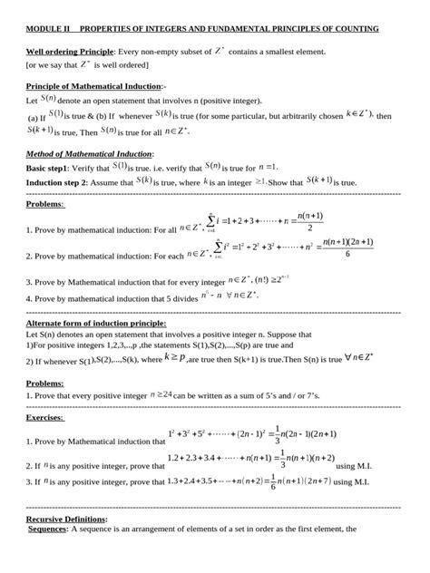 dms module 2 pdf mathematical proof sequence