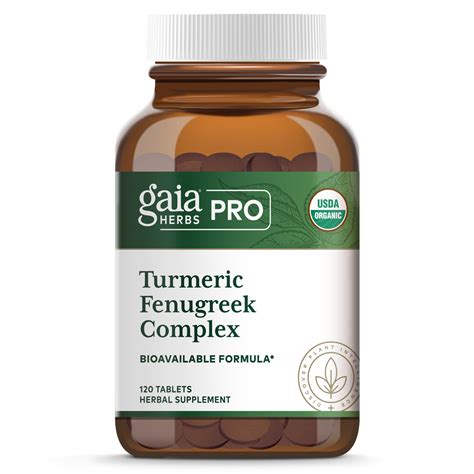 Gaia Professionals Turmeric Fenugreek Complex 120 Ct