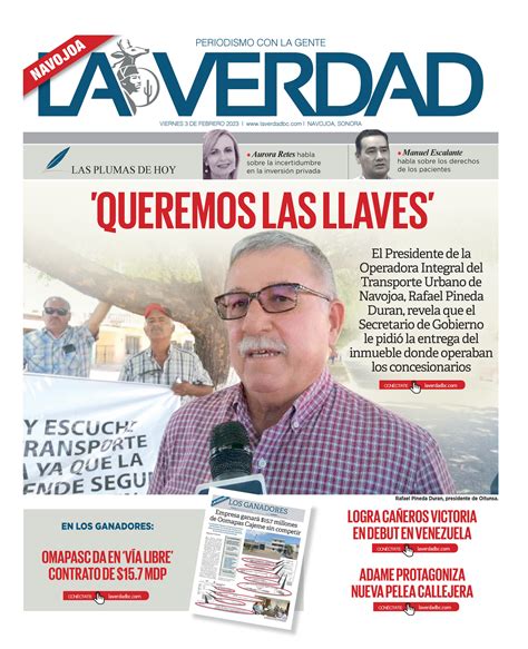 Impreso La Verdad Edicion Navojoa 3 De Febrero 2023 Página 8 9 Impreso La Verdad Edicion Navojoa 3 De Febrero 2023 Página 8 9