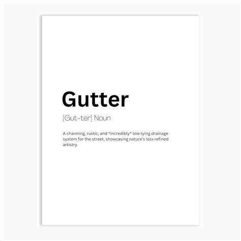 Gutter Definition Meaning Art Print By Kaigozen Fy
