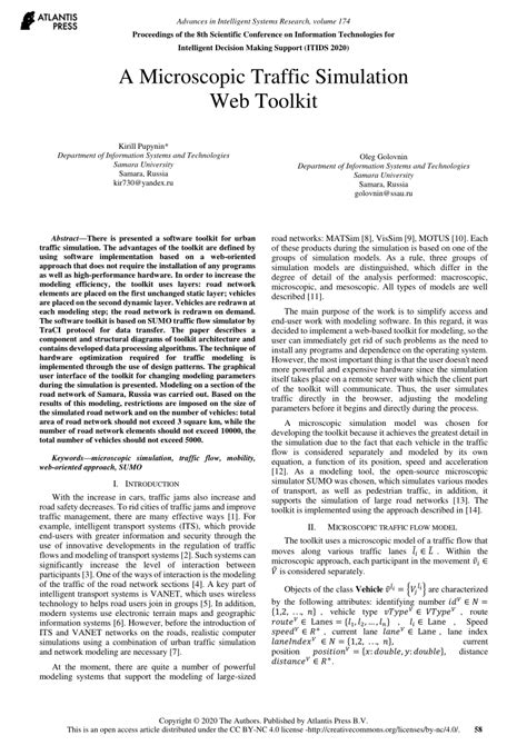 Pdf A Microscopic Traffic Simulation Web Toolkit