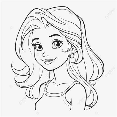 털이 많은 여자 개요 스케치 드로잉이 있는 디즈니 공주 색칠 페이지 벡터 쉬운 아리엘 그리기 쉬운 아리엘 개요 쉬운 아리엘 스케치 Png 일러스트 및 벡터 에 대한