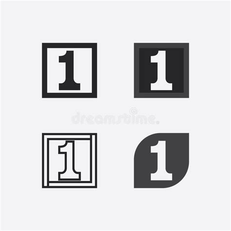 Number One Logo And Vector Number Design Stock Images Illustration