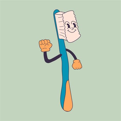 Toothbrush Cartoon Character