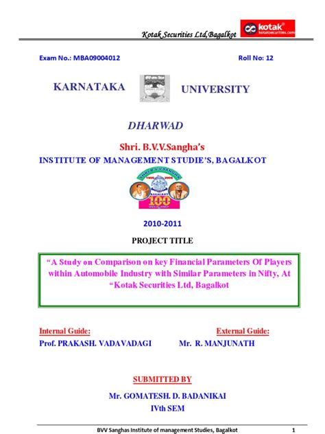 Mba Project Pdf Car Statistical Hypothesis Testing