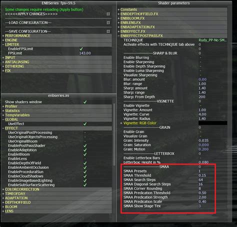 Why I Dont Have Smaa Settings In The Enb Gui Skyrim Le Nexus Mods