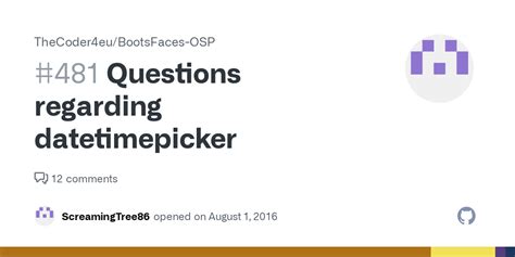 Questions Regarding Datetimepicker · Issue 481 · Thecoder4eubootsfaces Osp · Github