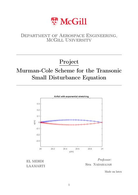 Pdf Murman Cole Scheme For The Transonic Small Disturbance Equation