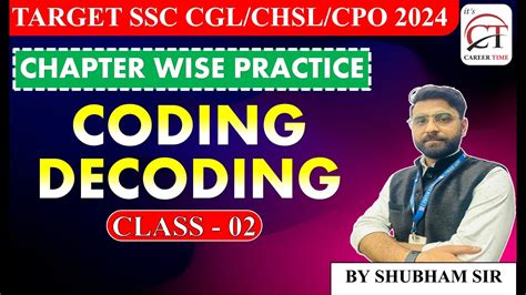 target ssc cgl chsl cpo 2024 coding decoding class 02 by