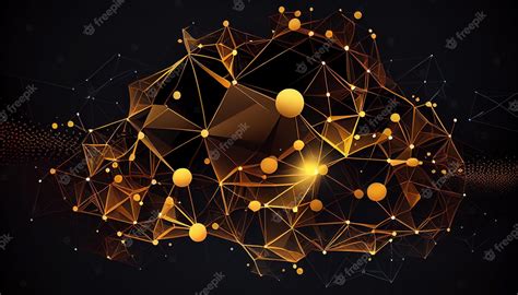 Premium Photo Generative Ai Abstract Polygonal Vector Background With Connecting Dots And Lines