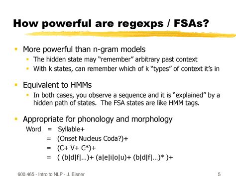 Finite State Methods Intro To Nlp J Eisner Ppt Download
