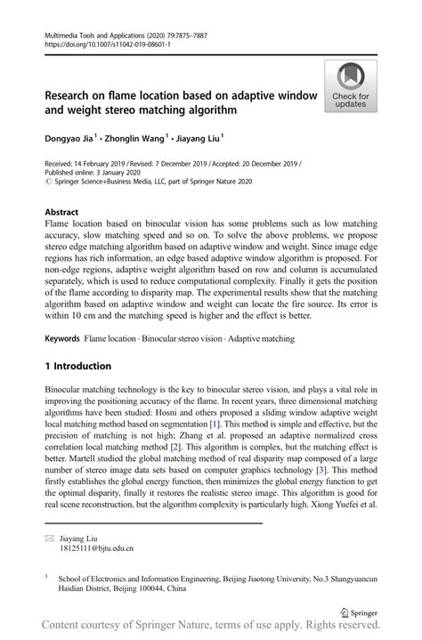 research on flame location based on adaptive window and weight stereo