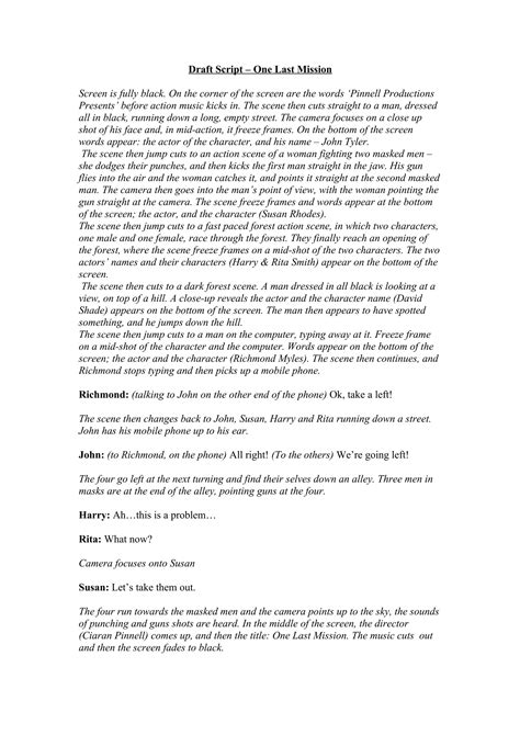 Draft Script Pdf