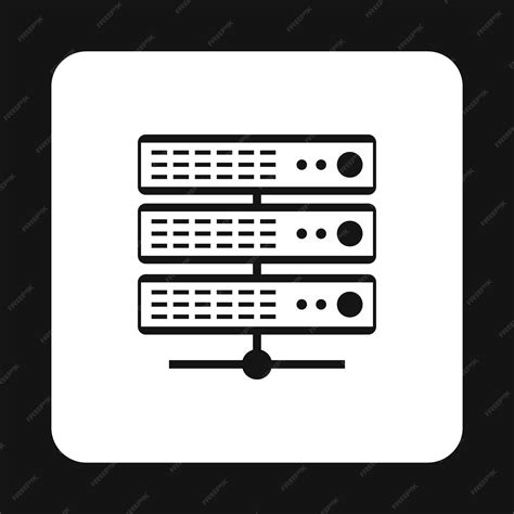 Premium Vector Database Icon In Simple Style Isolated On White Background Settings Symbol