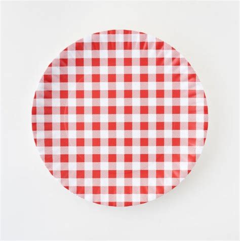 Red Gingham Melamine Platter Sarah Grover Home