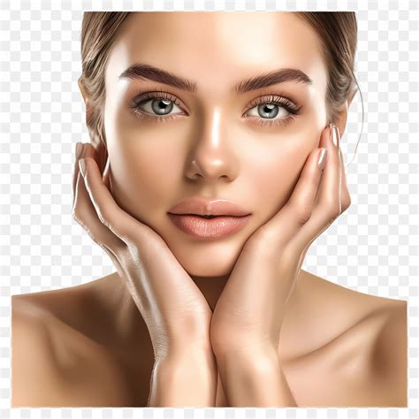 Beauty Face Portrait Of A Young Woman With Flawless Skin Png