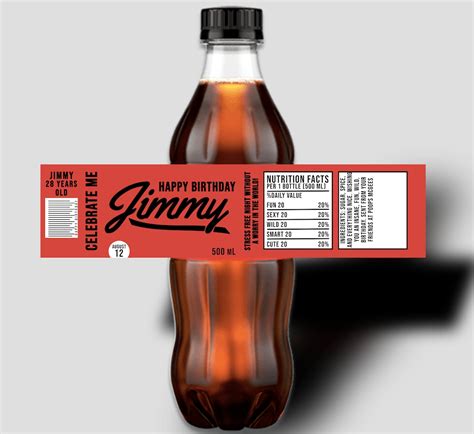 digital download coca cola label coke bottle coke label custom pop