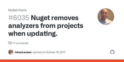 Nuget Removes Analyzers From Projects When Updating · Issue 6035