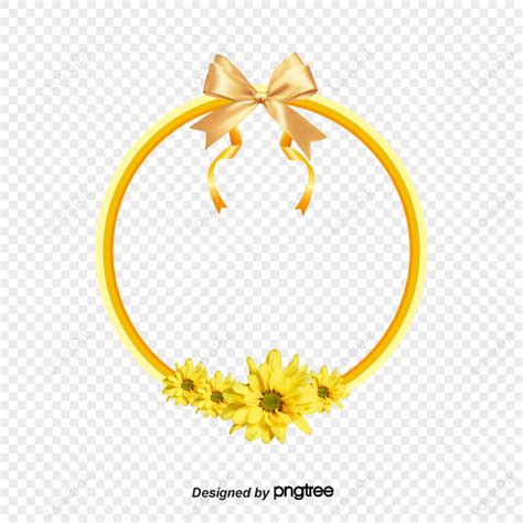 Cartoon Beautiful Circular Frame Border Title Cartoon Beauty Circular