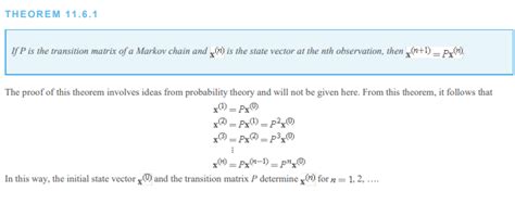 solved theorem 11 6 1if p ﻿is the transition matrix of a