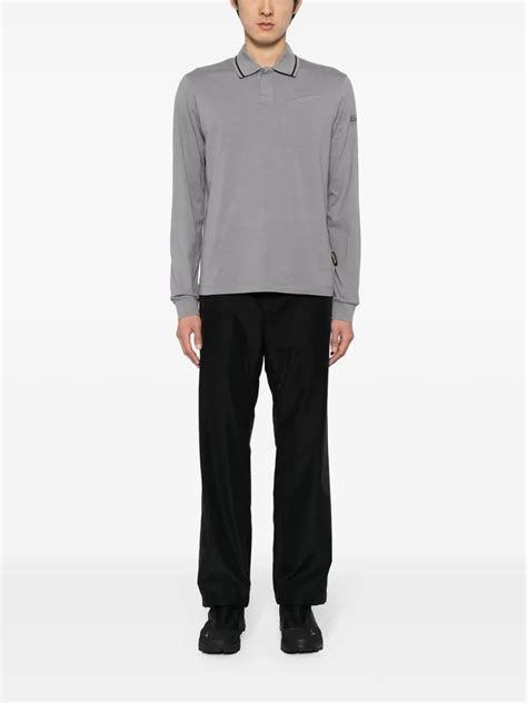 Napapijri Logo Print Polo Shirt Grey Farfetch Hk