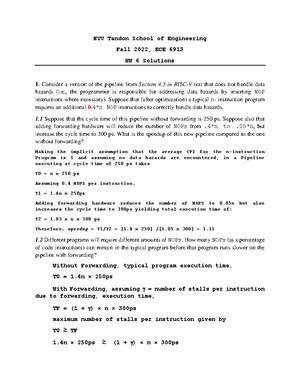 HW 5 ECE 6913 Sol HW Solutions NYU Tandon Babe Of Engineering Fall 2022 ECE 6913 Homework